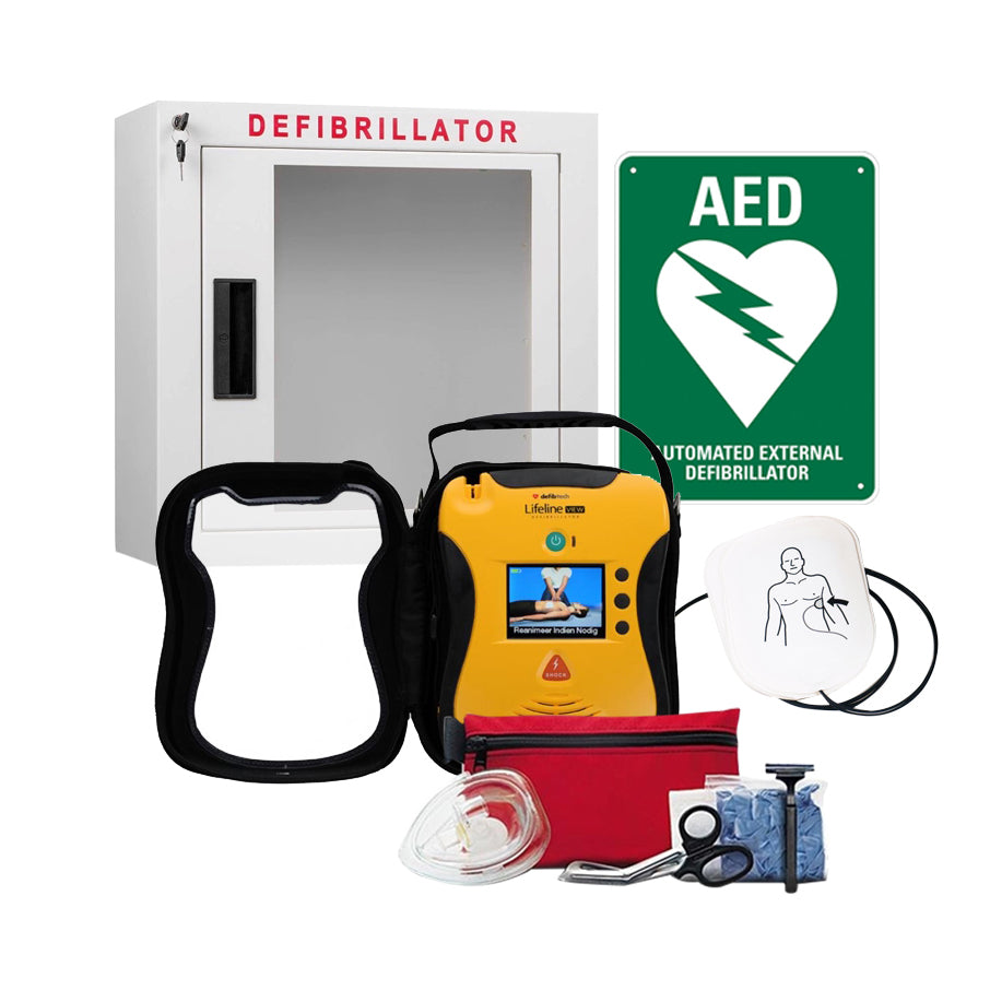 Defibtech Lifeline View & Indoor Cabinet Package – The Defib Store